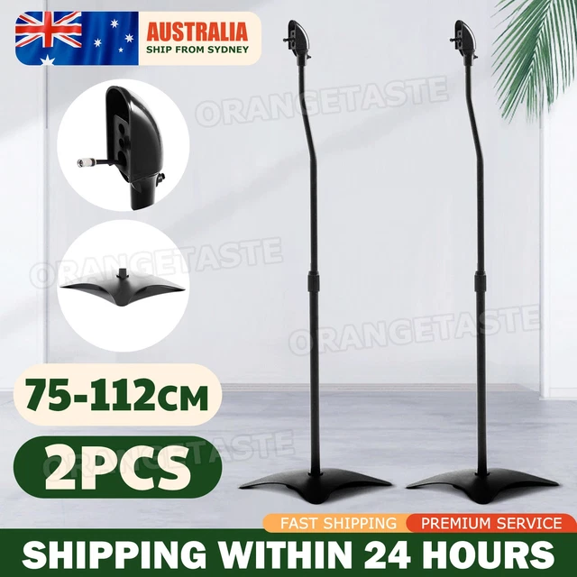 2X ALPHA SPEAKER Stand 74-113cm Adjustable Height Surround Sound Studio ...