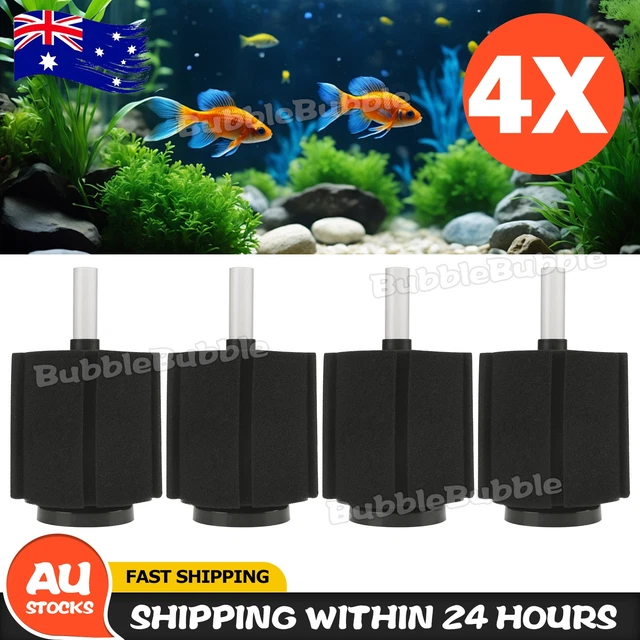 4X AQUARIUM FISH Tank Filter Biochemical Sponge Foam Oxygen Air Pump ...