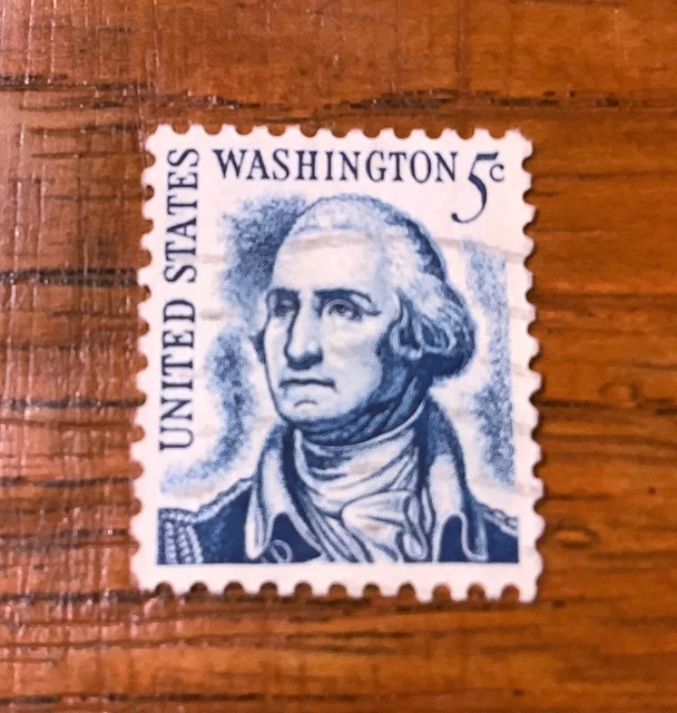 1967 GEORGE WASHINGTON Five Cent Blue 🔥 VTG EUC United States Postage ...