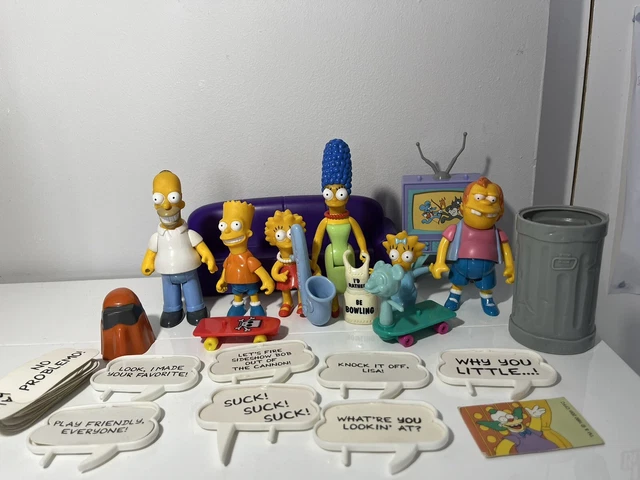 SIMPSONS ACTION FIGURES Mattel 1990 - Simpson Family Set + Nelson £45. ...
