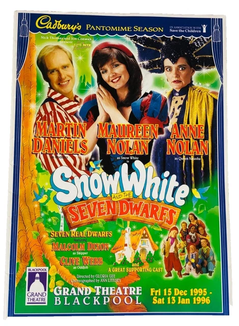 THEATRE BROCHURE SNOW White Panto Blackpool 1995 Souvenir Pantomime ...