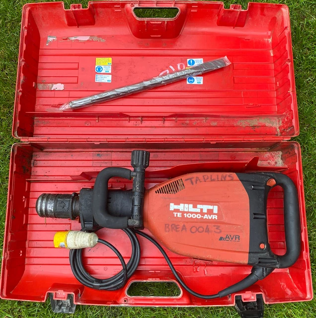 HILTI TE1000 AVR 110v HEAVY DUTY CONCRETE BREAKER WITH NEW CHISEL EUR ...