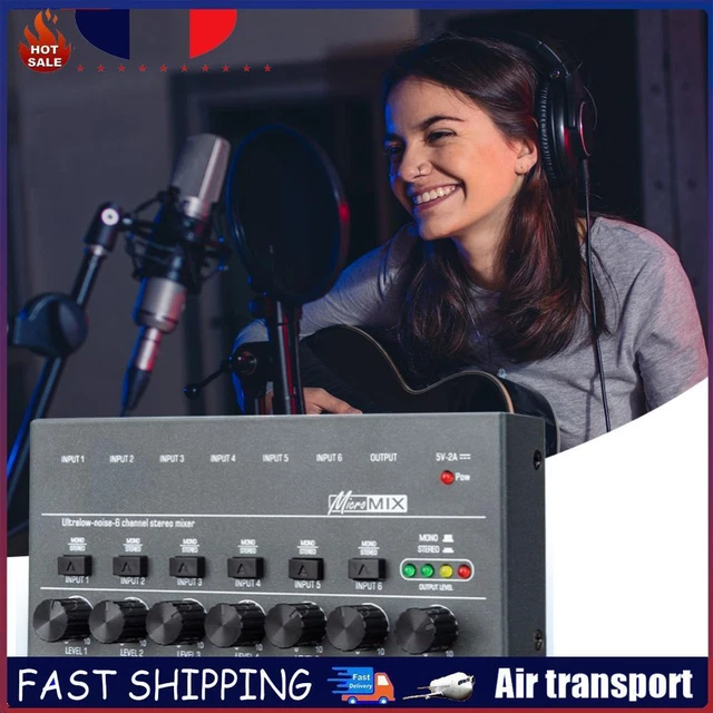 LINE MIXER ULTRA Low Noise TYPE-C 5V 2A Bass Mixer (6 Channels) FR EUR ...