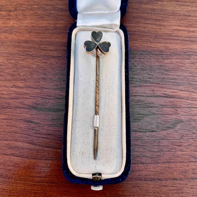 EARLY WILLIAM HENRY Toye English 9Ct Gold Stick Pin: Large Clover £61. ...