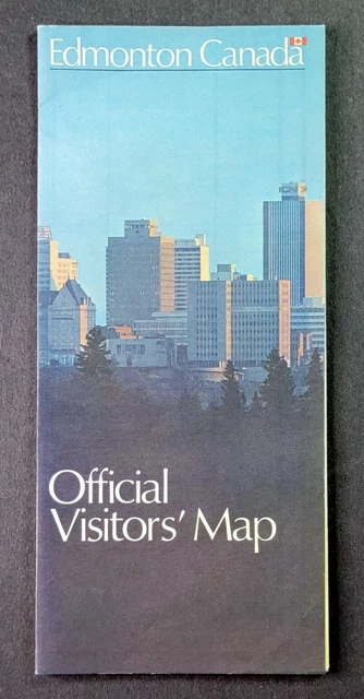 VINTAGE 1978 EDMONTON Official Visitor's Street Map Alberta Canada $14. ...
