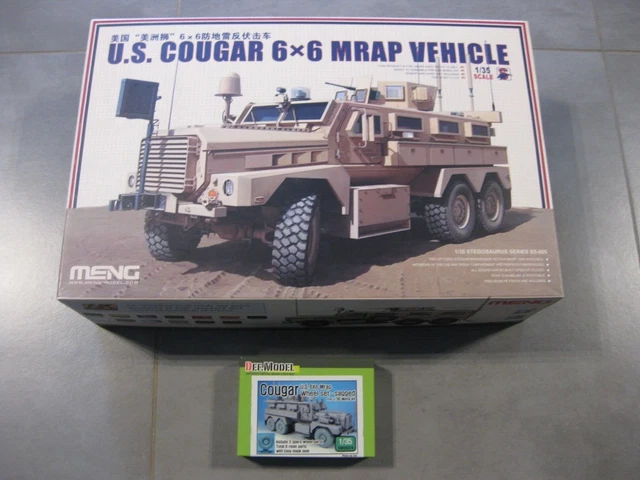MENG SS-005 U.S. Cougar 6x6 MRAP Vehicle mit DEF.Model DW35074 Reifen 1 ...