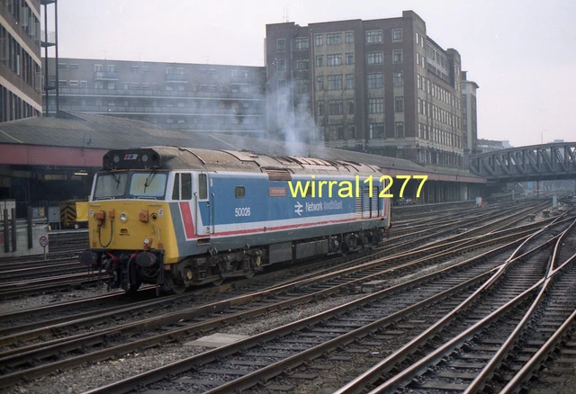 ORIGINAL RAILWAY PHOTOGRAPHIC negative Class 50 50026 at Paddington £3. ...