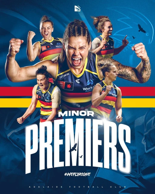 ADELAIDE CROWS AFLW Mini premiers afl football team players poster EUR ...