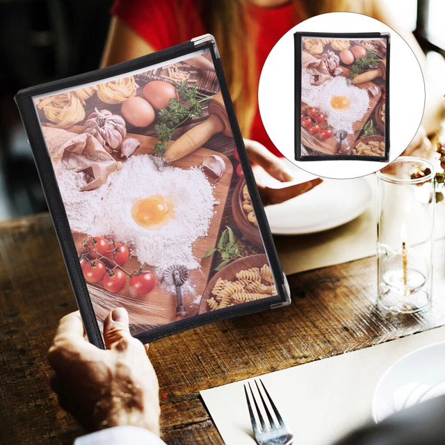 LIBRO MENU IN pelle libretto ricette foglio lotto trasparente in PVC ...
