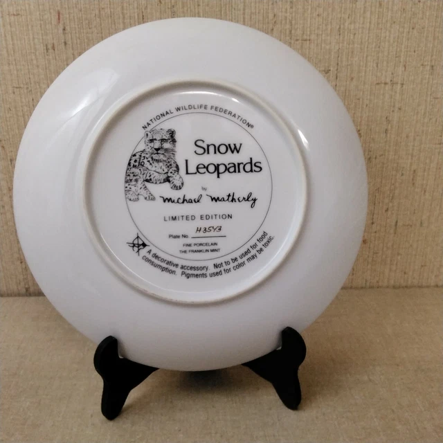 FRANKLIN MINT NATIONAL Wildlife Federation Snow Leopards Collectors ...