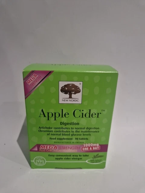 NEW NORDIC APPLE Cider Mega Strength Tablets - 1000 mg, 90-Count £19.99 ...