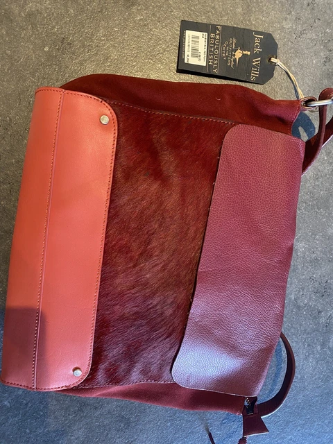 JACK WILLS CROSS body Red leather/suede Bag £20.00 - PicClick UK