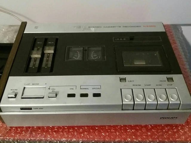 VINTAGE PHILIPS STEREO Cassette Recorder N2509 £10.00 - PicClick UK