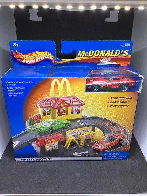 NEW 2001 HOT Wheels McDonalds Drive-thru Playset w/ Exclusive Red 1965 ...
