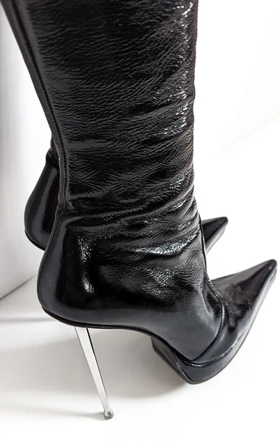 DI MARNI SKY High Metal Absätze Oberschenkel über dem Knie Stiefel ...