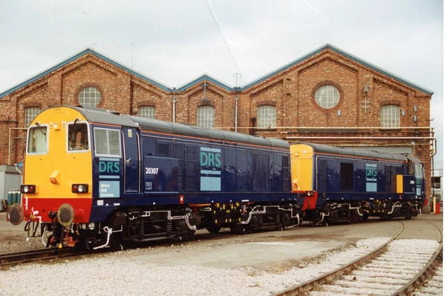CLASS 20 NO 20307 with 306 ex works at doncaster works on 10 3 1998 £1. ...