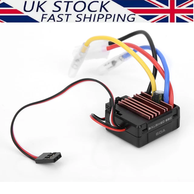 60A RC BRUSHED Electronic Speed Controller for Remote Control Car ...