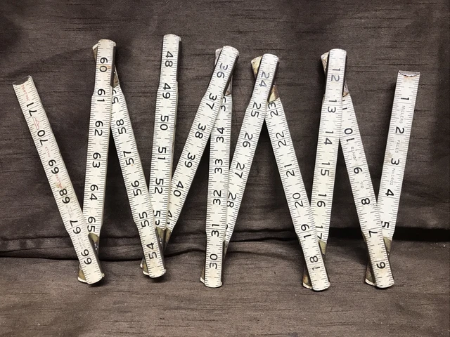 VINTAGE MILLERS FALLS 6' Extension Rule No.1461 Folding Wood Ruler ...