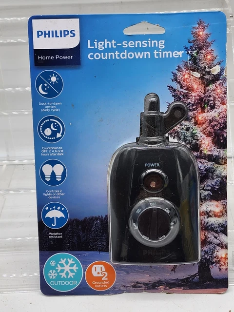 PHILIPS LIGHT SENSING Countdown Timer Outdoor Water Resistant SPC1240AT ...