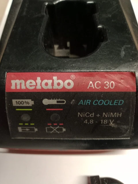 METABO AC30 AIR Cooled Ladegerät für Steck Akku NiCd/NiMH 4,8-18V ...