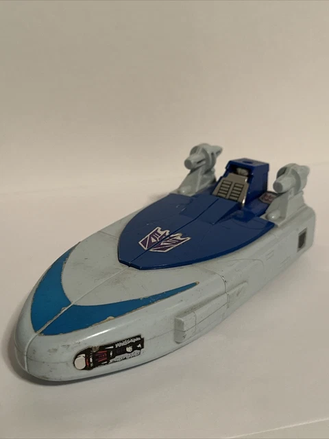 1986 TRANSFORMER DECEPTICON G1 Scourge Blue Jet Boat Hasbro Takara ...
