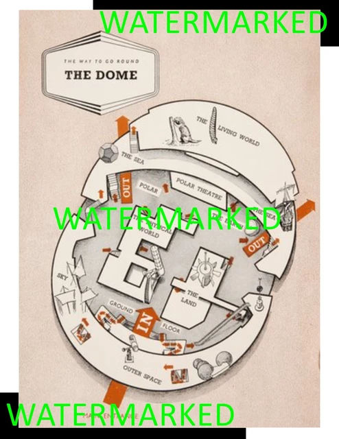 FESTIVAL OF BRITAIN.THE Dome Plan Map Guide 1951 (Copy). . A4 £6.49 ...