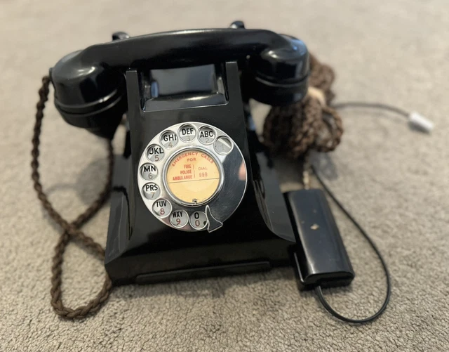 VINTAGE GPO 332 Bakelite Rotary Dial Telephone - Iconic British Retro £ ...