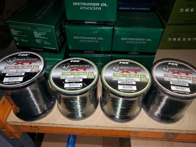 FOX WARRIOR XT Mega Bulk Spools Carp Line Mono: over 9000m of line on ...