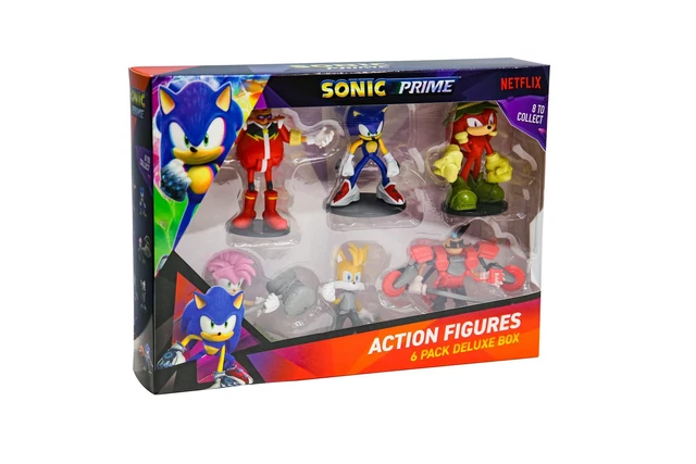 BANDAI SONIC PRIME Action Figures 6 Pack Set 1 | 7.5cm The Hedgehog ...