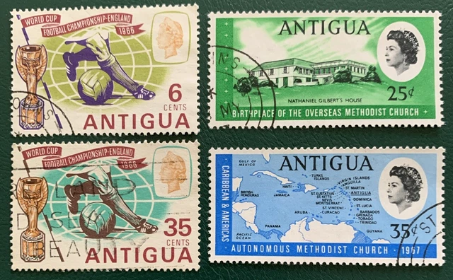 ANTIGUA STAMPS. WORLD Cup 1966/Methodist Church. Used x4. £1.10 ...