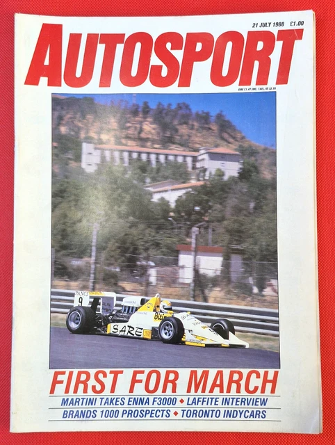 AUTOSPORT 21 JULY 1988* ENNA F3000 - INDYCAR TORONTO - FF1600 STAR of ...