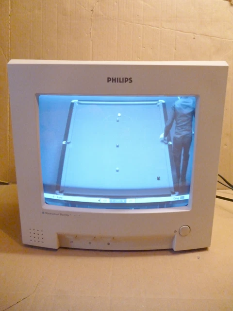 PHILIPS BLACK & White CRT Observation Monitor Retro Gaming A/V ...