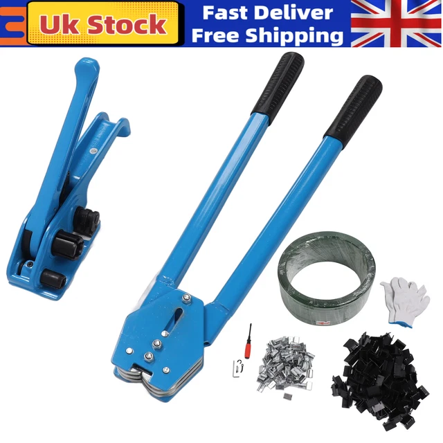 PACKAGING BANDING STRAPPING Kit Tensioning Sealing Tool Tensioner & 200 ...
