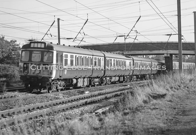 RAILWAY NEGATIVE: CLASS 312 EMU 312723 at Hitchin North 19/11/1979 35 ...