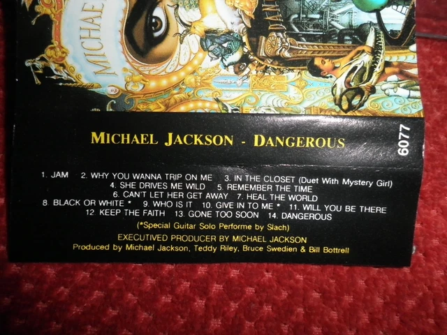 MICHAEL JACKSON DANGEROUS Press Thail Cassette Tape Audio Peacook 6077 ...