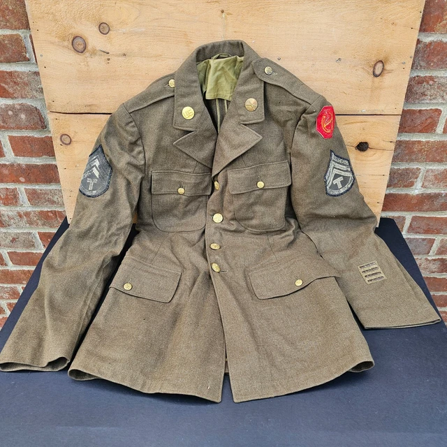 ORIGINAL US WW2 Uniform Tunic 1942 Hawaii Garrison Department Command ...