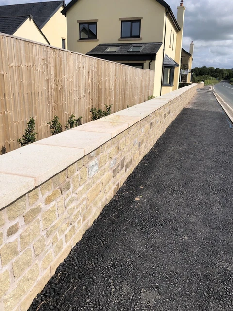 NATURAL STONE PILLAR / Pier caps, wall topper, COPING STONE 50mm deep ...