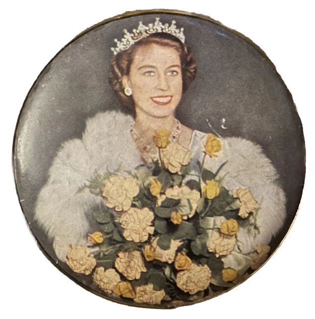 VINTAGE QUEEN ELIZABETH II Compact Gwenda Coronation Powder 1953 ...