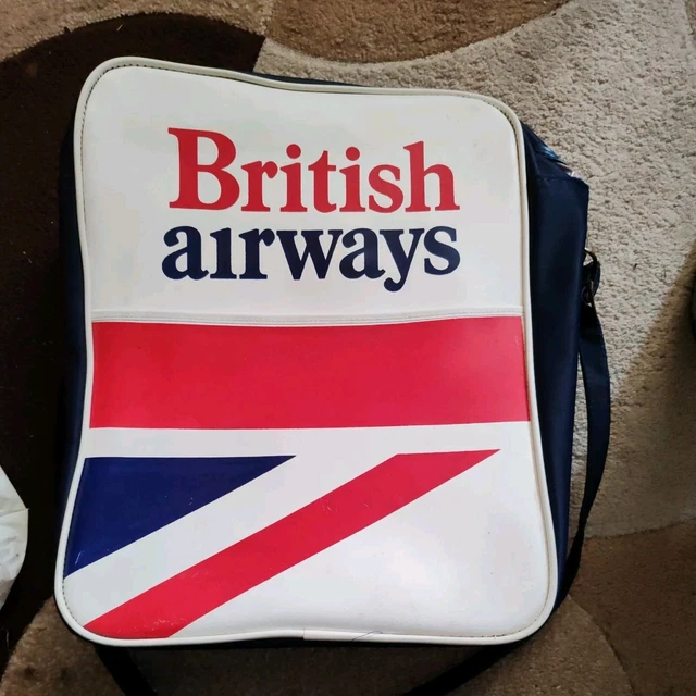 BRITISH AIRWAYS VINTAGE 1970s Cabin Flight Bag Messenger Shoulder Bag ...