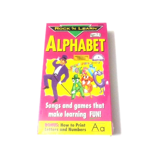 ROCK 'N LEARN Alphabet VHS Video Tape Educational 1998 Kids Learning £ ...