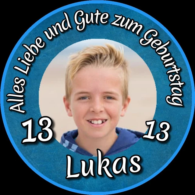 TORTENAUFLEGER ESSBAR FONDANT rund 20cm durchmesser Geburtstag Personalisiert EUR 8,00 - PicClick DE