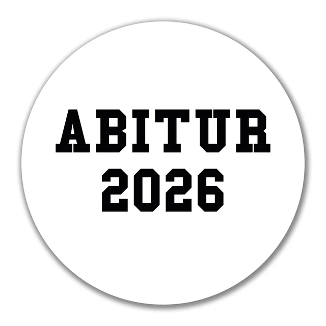 AUFKLEBER ABITUR 2026 ABI 10cm Sticker Abitur 2026 Geschenkidee Präsent ...