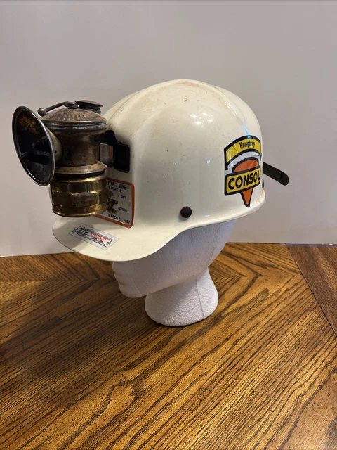 VINTAGE MSA COMFO Cap Low Vein Coal Miner’s Hard Hat With Lamp £144.10 ...