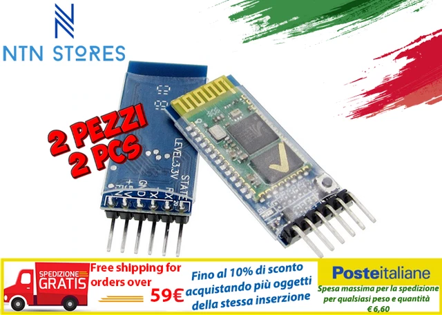 MODULO BLUETOOTH HC-05 seriale SPP Bluetooth 2.0 - arduino compatibile ...