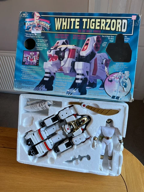 POWER RANGERS MIGHTY Morphin DX White Tigerzord Megazord working Lights ...