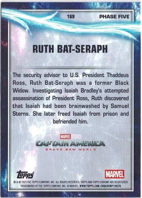 2025 TOPPS CHROME Marvel Studios Ruth Bat-Seraph RayWave Refractor Card ...