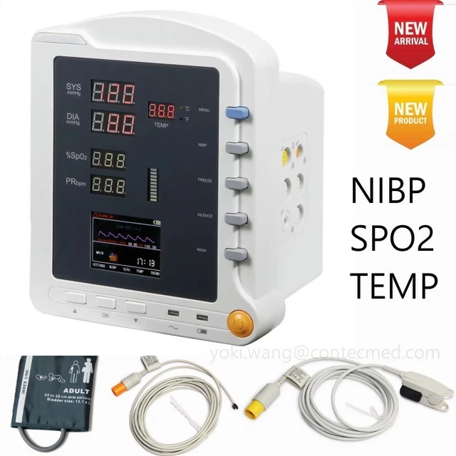 CMS5100 PATIENT MONITOR Multi-parameter ICU Vital Signs NIBP SPO2 PR ...