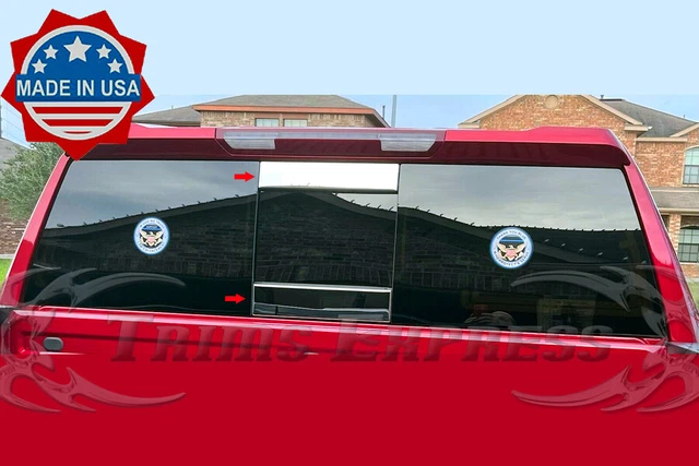 2019-2025 CHEVY SILVERADO/SIERRA Rear Sliding Window Tailgate Trim ...