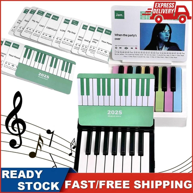 PIANO CALENDAR 2025 Mini Piano Calendar Playable with 27 Music Calendar ...