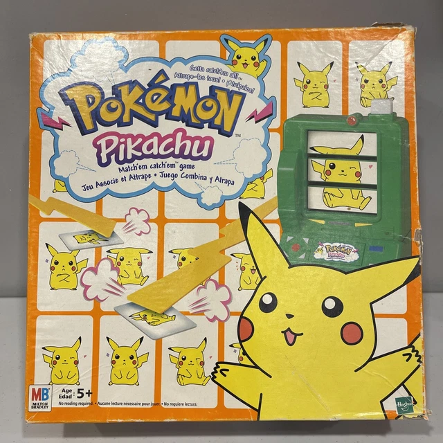 VINTAGE POKEMON PICACHU Match 'Em Catch 'Em Game Missing Manual +1card ...